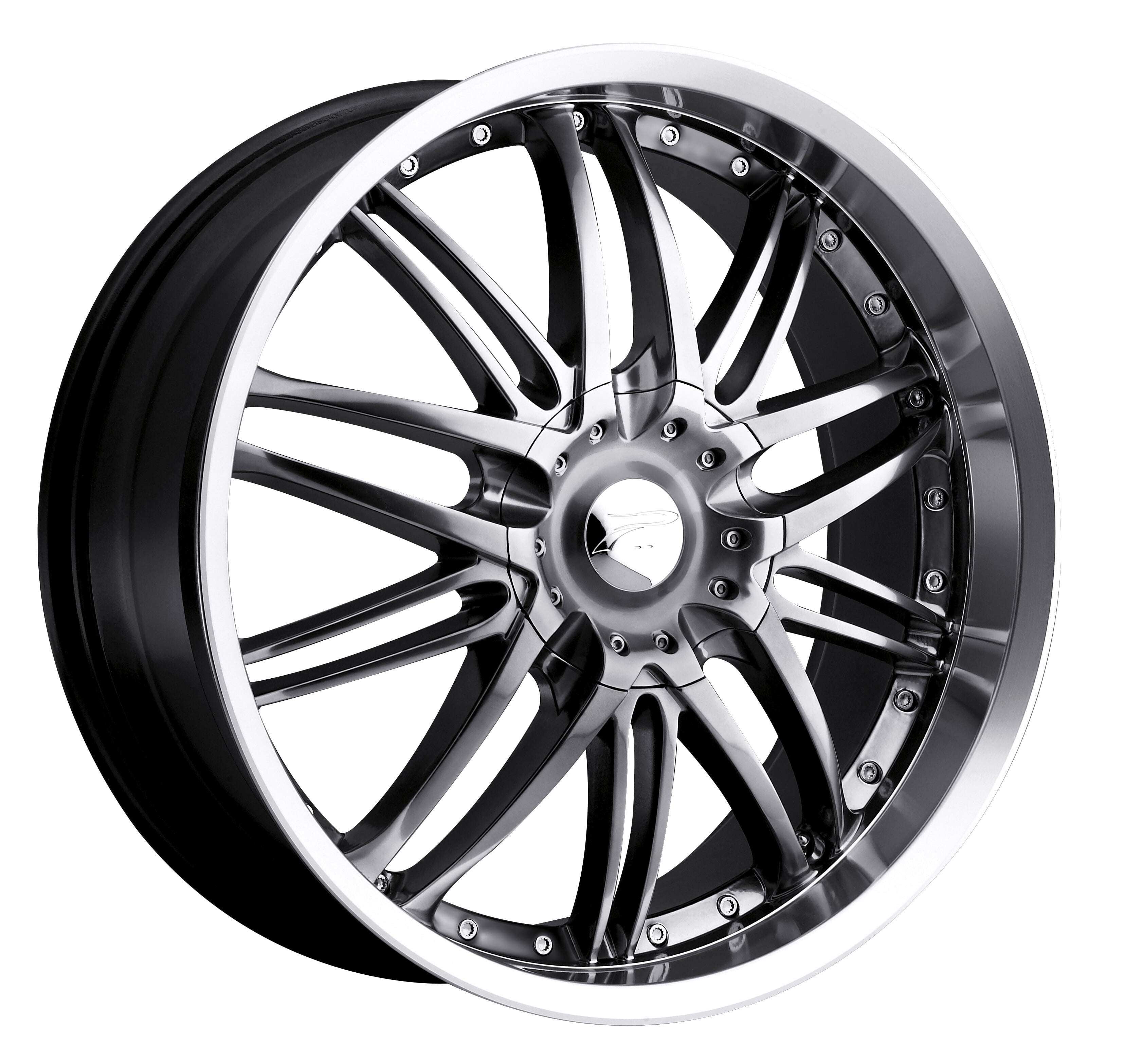 16" Hyper Black With Diamond Cut Lip Apex 200 Wheel by Ultra Wheel 200 ...