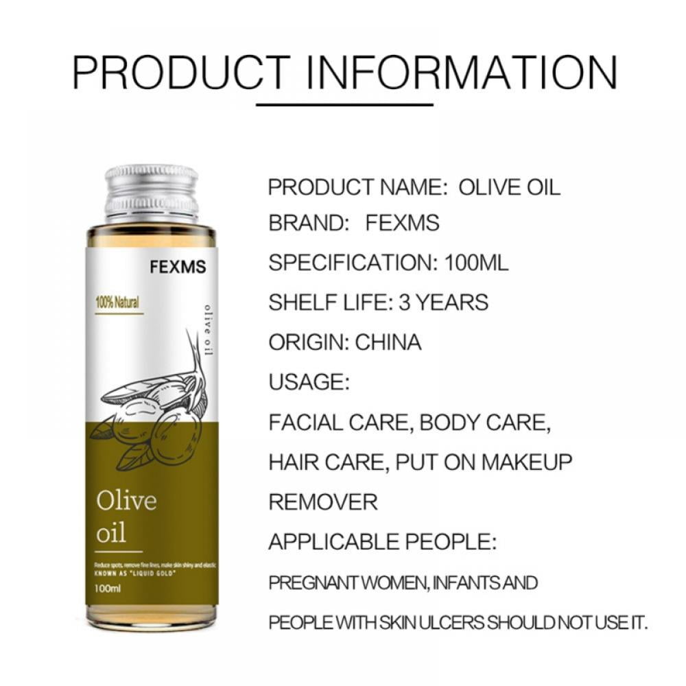 Buy 3.4oz Natural Plant Olive Body Care Oil For Dry Skin Hydrating ...