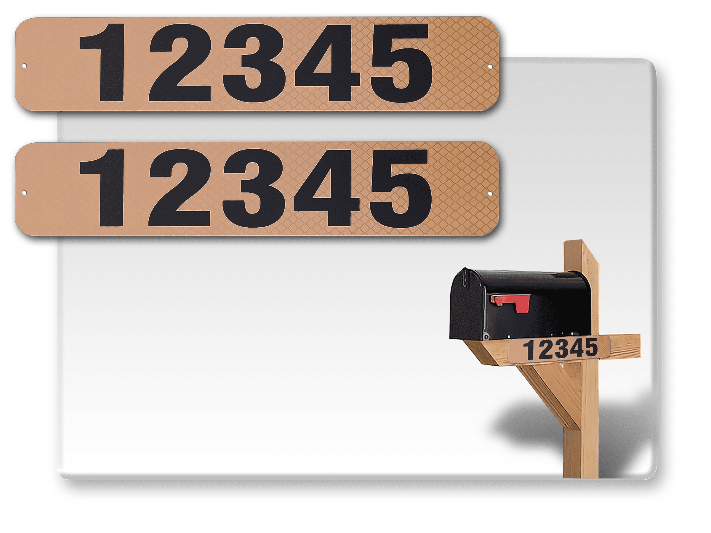 2 Pack Single Sided Customized Horizontal 911 Emergency Mailbox Address ...