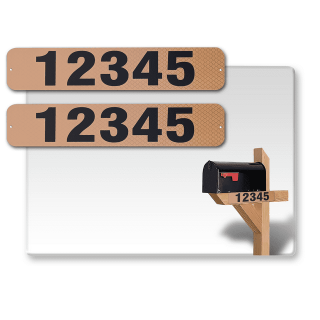 2 Pack Single Sided Customized Horizontal 911 Emergency Mailbox Address ...