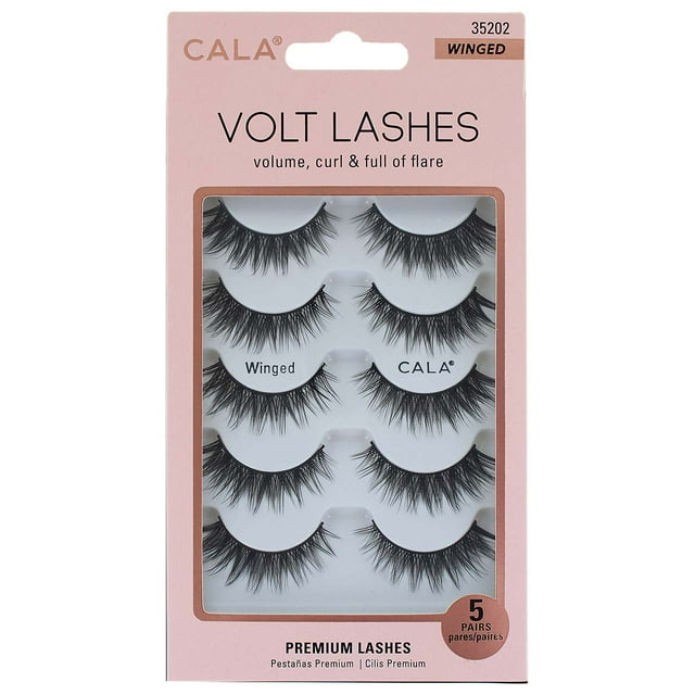 Cala Faux Mink Volt Lashes - 5 Pair Packs - Winged 35202 - Walmart.com