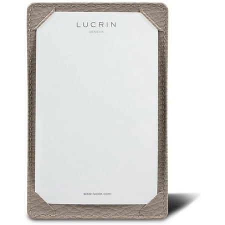 Lucrin - Pocket Note pad (5.2 x 3.3 inches) - Light Taupe - Granulated ...