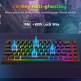 Wired Gaming Keyboard and Combo, Backlit, 60% Mini Macro Membrane ...