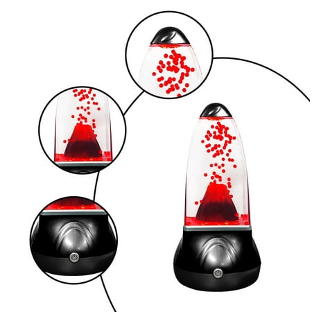 Uheoun LED Volcano Lamp,Red Lava Erupting,Mini Led Lit Water Volcano ...
