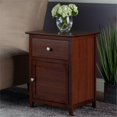 Set of 2 Nightstand in Antique Walnut - Walmart.com