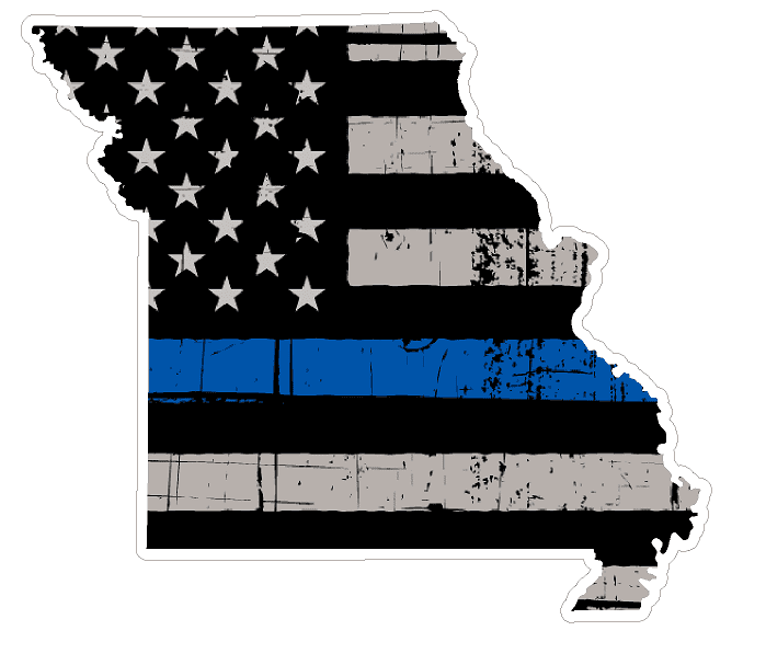 Missouri State (V26) Thin Blue Line Vinyl Decal Sticker Car/Truck ...