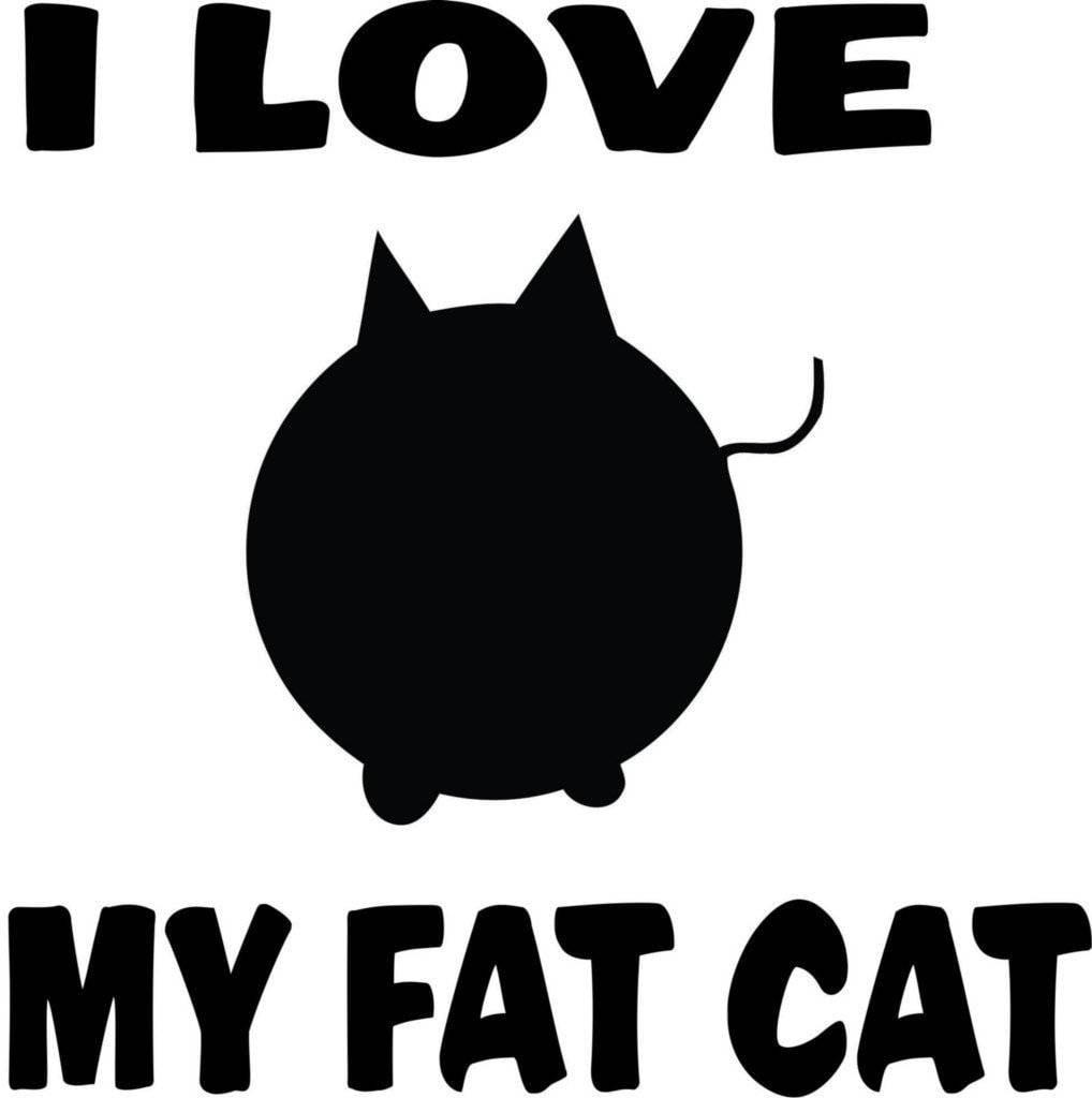 Girls I Love my Fat Cat Adorable Pets Wall Decal Decoration Adorable ...