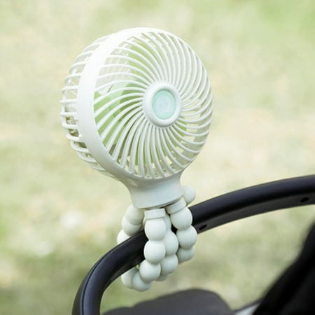 ZAJAIO Stroller Fan Flexible Tripod Clip On Fan With 3 Speeds Mini ...