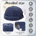 2 count Brimless Hats for Men Adjustable Docker Cap Casual No Brim Hat ...