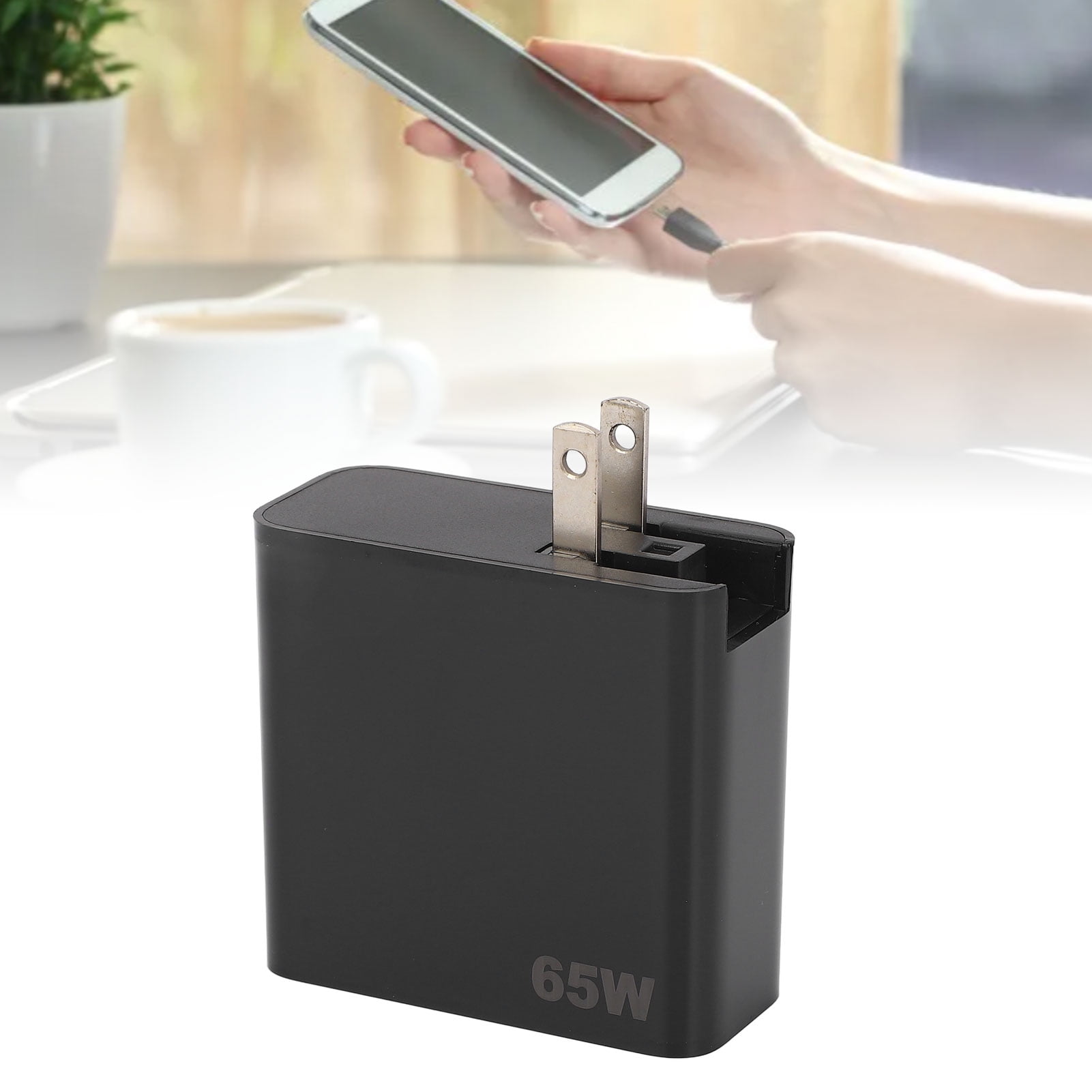 Plug Charger Block PD3.0 65W QC3.0 18W Double Port Fast Charging Power ...