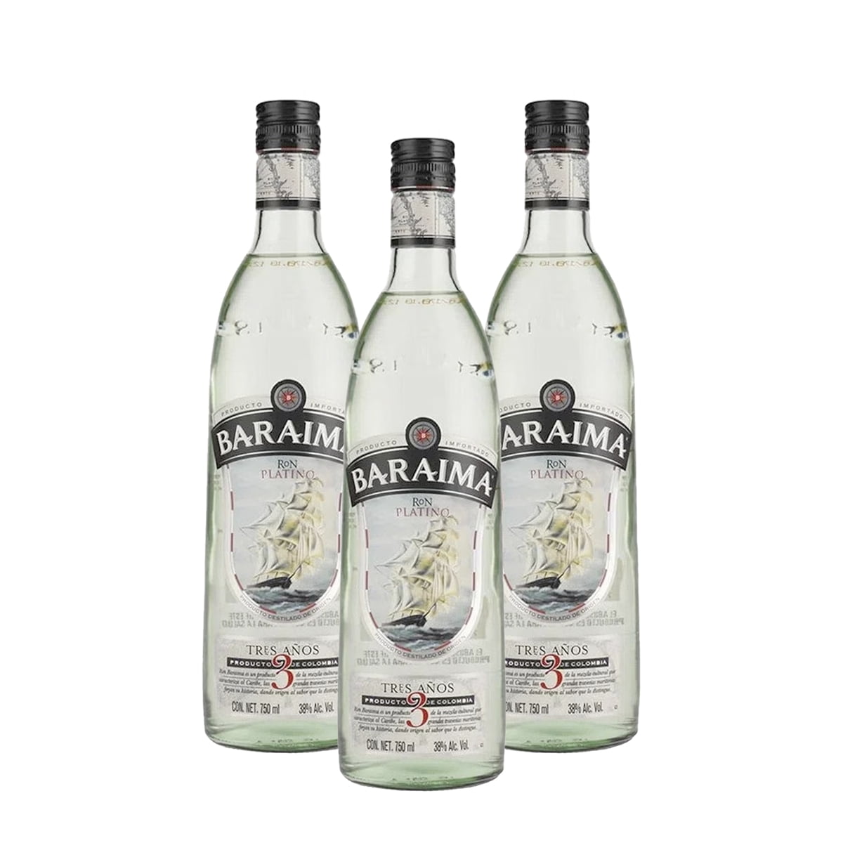 PACK DE 3 RON BARAIMA PLATINO 750ML | Bodega Aurrera en línea