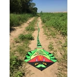 Hengda 49ft Green Big Snake Kite for Kids & Adults, Polyester, Perfect ...