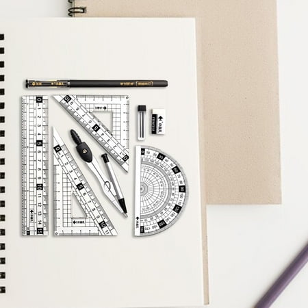 Professional Geometry Math Ruler, Protractor Ruler for Drawing Drafting ...