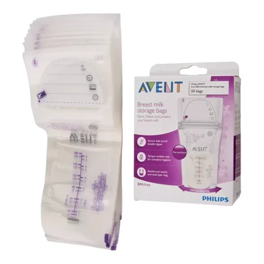 Phillips Avent Breastfeeding Milk Storage Bags, Leak Proof, Hygienic, 6 ...