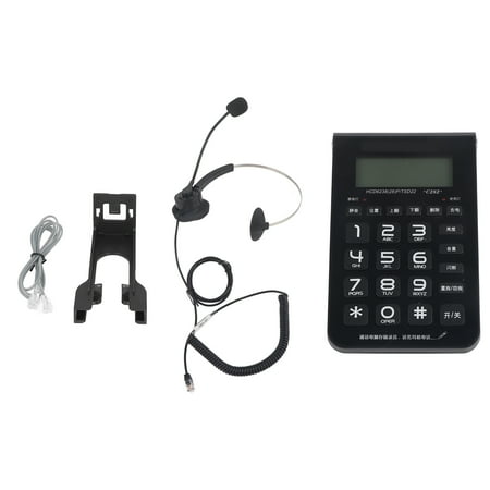 Corded Telephone Headset, Volume Adjustment 16 Digit Caller ID HD Sound ...
