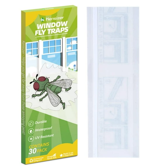 Raid Window Fly Trap, Discreet & Effective Fly Adhesives, 8 Counts, 12 ...