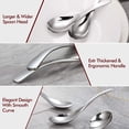 Thick Heavy-weight Soup Spoons, High Grade Stainless Steel Set of 6 ...