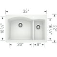 BLANCO DIAMOND 1.5 Dual Mount - White - Walmart.com