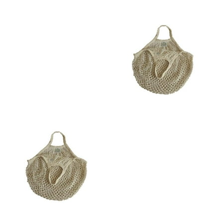 QualitChoice 2X Reusable Fruit Storage Handbag Mesh Net Turtle Bag ...