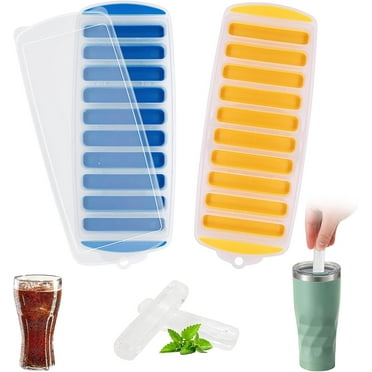 Water Bottle Ice Cube Tray, 2 Pcs Silicone Ice Cube Trays, Reusable ...