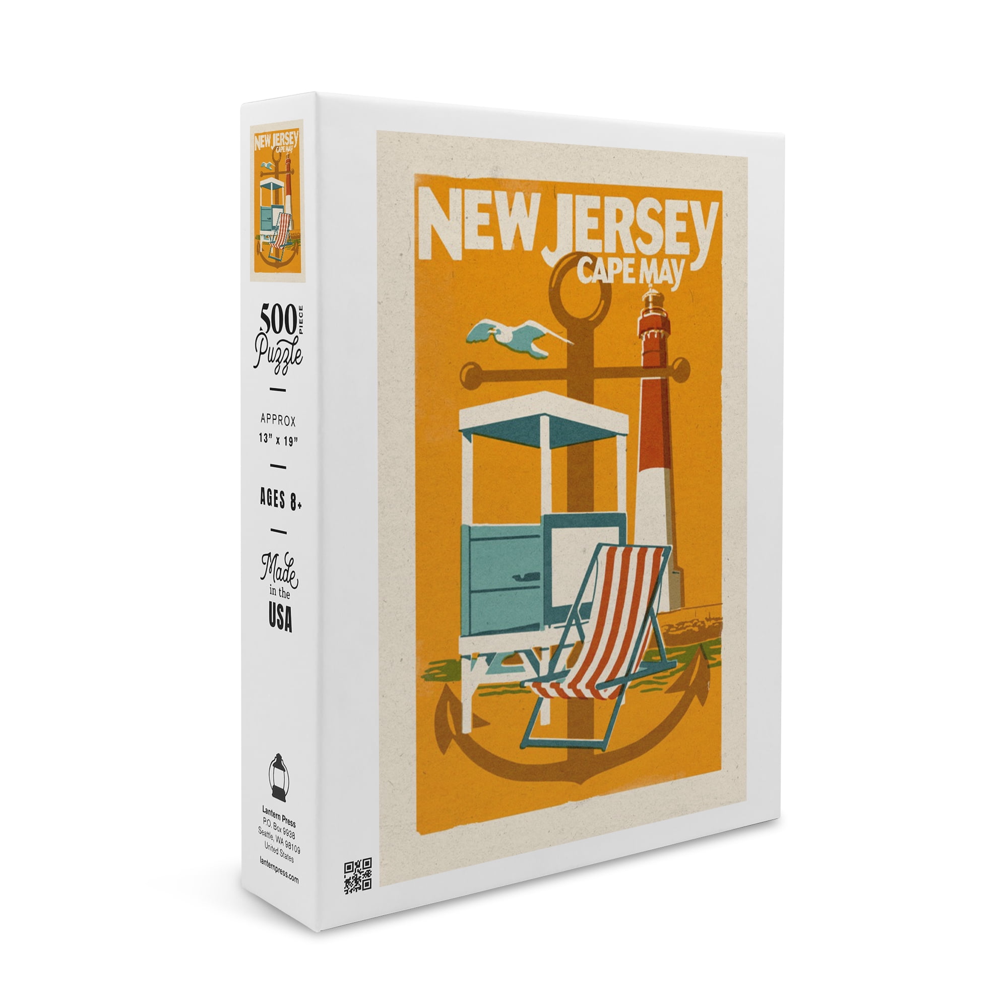 Cape May, New Jersey, Woodblock (19x27 inches, Premium 500 Piece Jigsaw ...