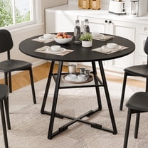 CONCETTA Round Extendable Dining Table for 4-8 People, Space-Saving ...
