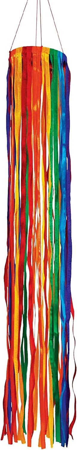 In the Breeze 5186 — 24-Inch Rainbow Ribbon Windsock - Colorful Outdoor ...
