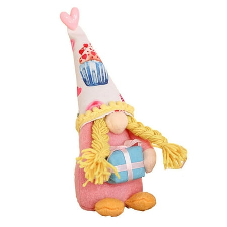 Dengmore Happy Birthday Dwarf Dolls Ornaments Toys Plush Gnome Dolls ...