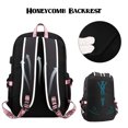 Anime Sanrio Kuromi Backpack with Plush Pendant, Kawaii Sanrio Backpack ...