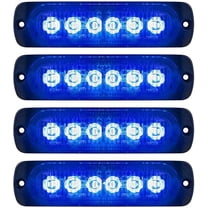 LED Strobe Warning Lights, 4Pcs 6LED Emergency Warning Lights Strobe ...