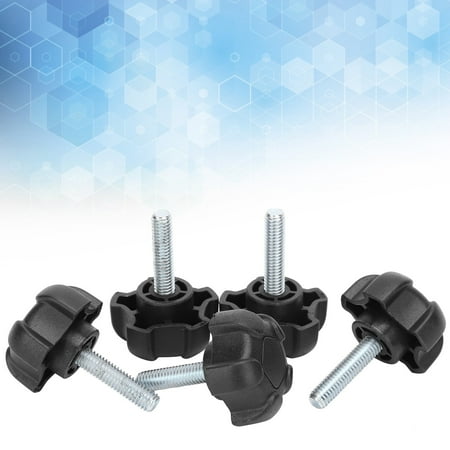 Loewten Threaded Grip Knob,5Pcs M6 25MM Plastic Handle Thumbscrew Five ...