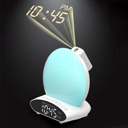 Projection Alarm Clock To Simulate Sunrise Night Lights With Music ...