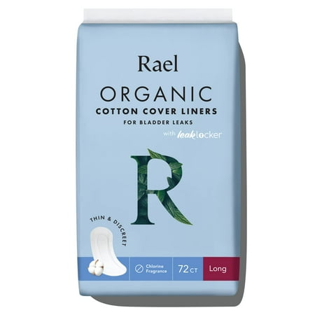Rael Organic Incontinence Liners Long Organic Bladder Control Liners, 4 ...