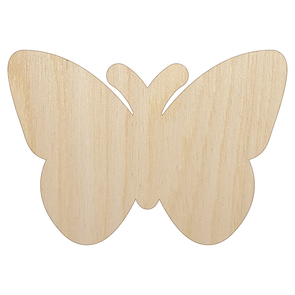 Butterfly Solid Wood Shape Unfinished Piece Cutout Craft DIY Projects ...