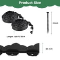 Garden Border Edging 2.8 In x 120 FT Black Landscape Use - Walmart.com