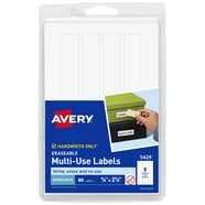 Avery(R) White Removable Print or Write Labels 5436, 1" x 3", Pack of ...