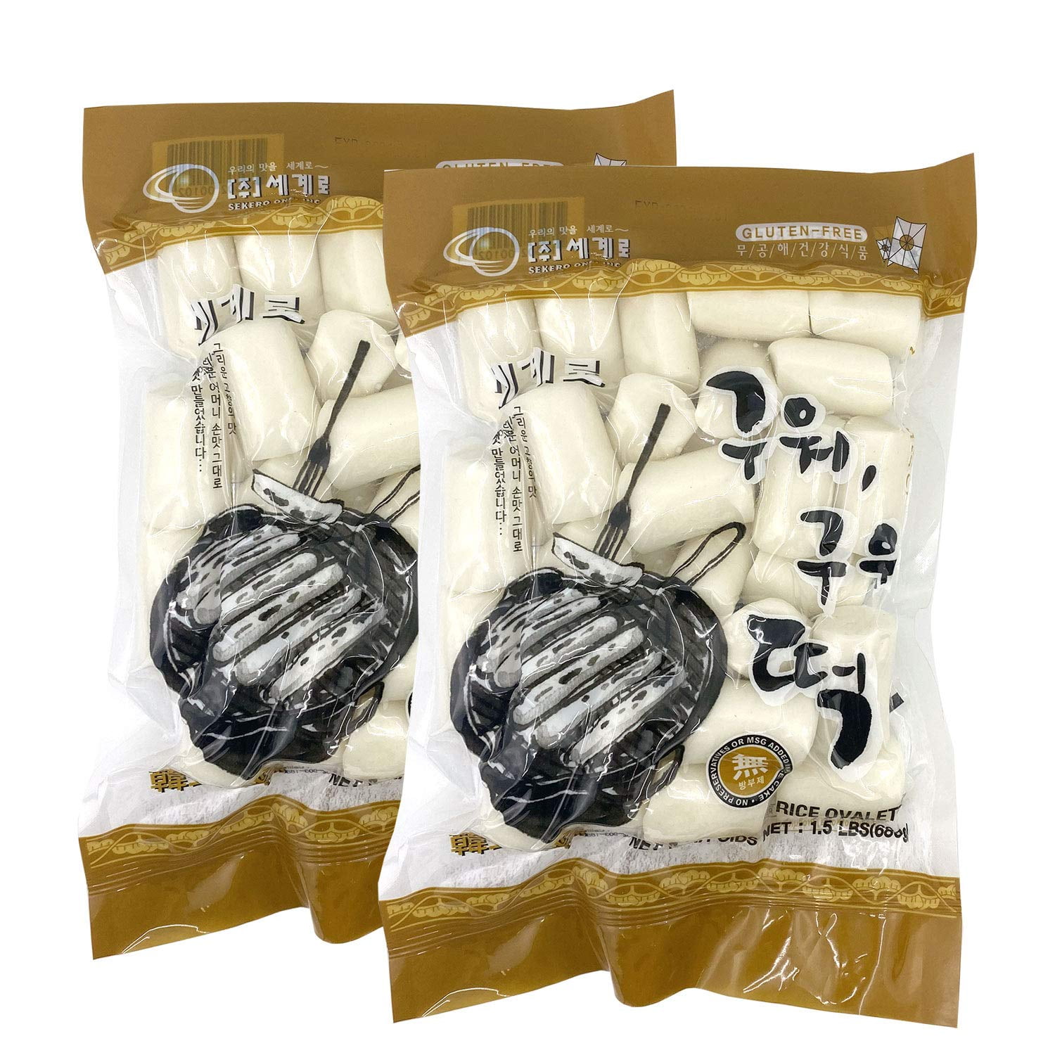 Sekero rice cake,Korean rice cake, Rice Rolls 24oz/pk (Pack of 2 ...
