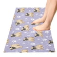 Dog Footprint Pattern Bath Mat 39x20 Inch Soft Absorbent Non-Slip Plush ...