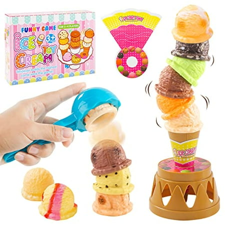 MCPINKY Ice Cream Game, Ice Cream Cone Playset Sweet Treats Ice Cream ...
