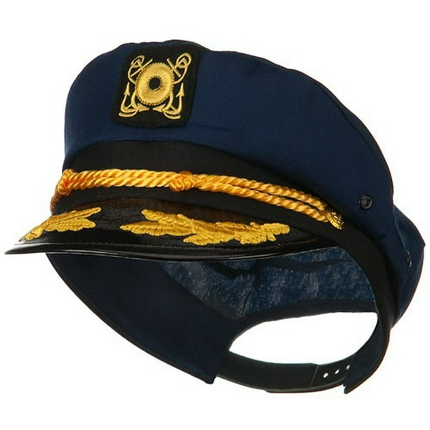 Navy Yacht Captain Hat With Scrambled Eggs Costume Blue Cap Sailor ...
