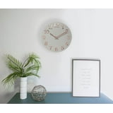 Infinity Instruments Vogue Round Gray & Rose Gold 12-inch Analog Wall ...