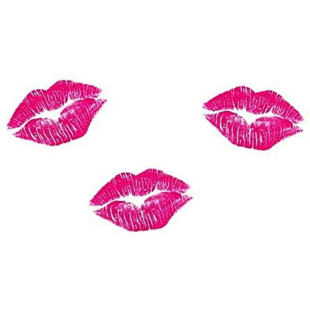 3 KISS Lips Lipstick Kiss Mark 1.5''x 2.5'' Kissing Sticker Car Hot ...
