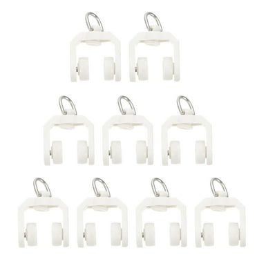 Traverse Rod Slides Curtain Replacement White Plastic Snap-in ...