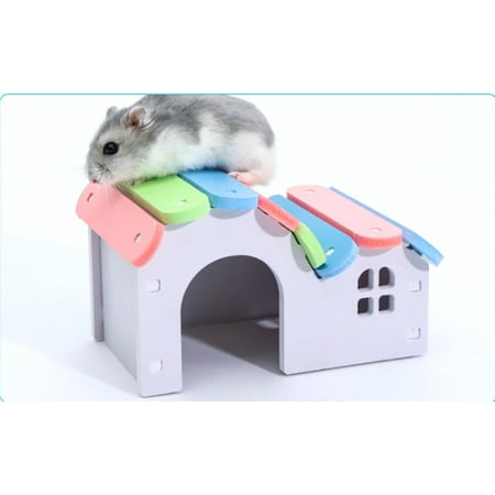 Volkmi Hamster wooden house hamster sleeping nest hamster supplies ...