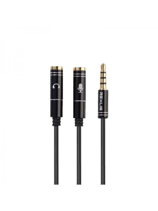 3.5mm Combo Audio Headset Adapter Y Splitter Jack Cable with Separate ...