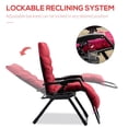 Red Zero Gravity Chair - Folding Patio Lounge with Cushion & Tray ...