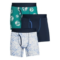 No Boundaries Men’s Tag-Free Printed Stretch Boxer Briefs, 3-Pack ...