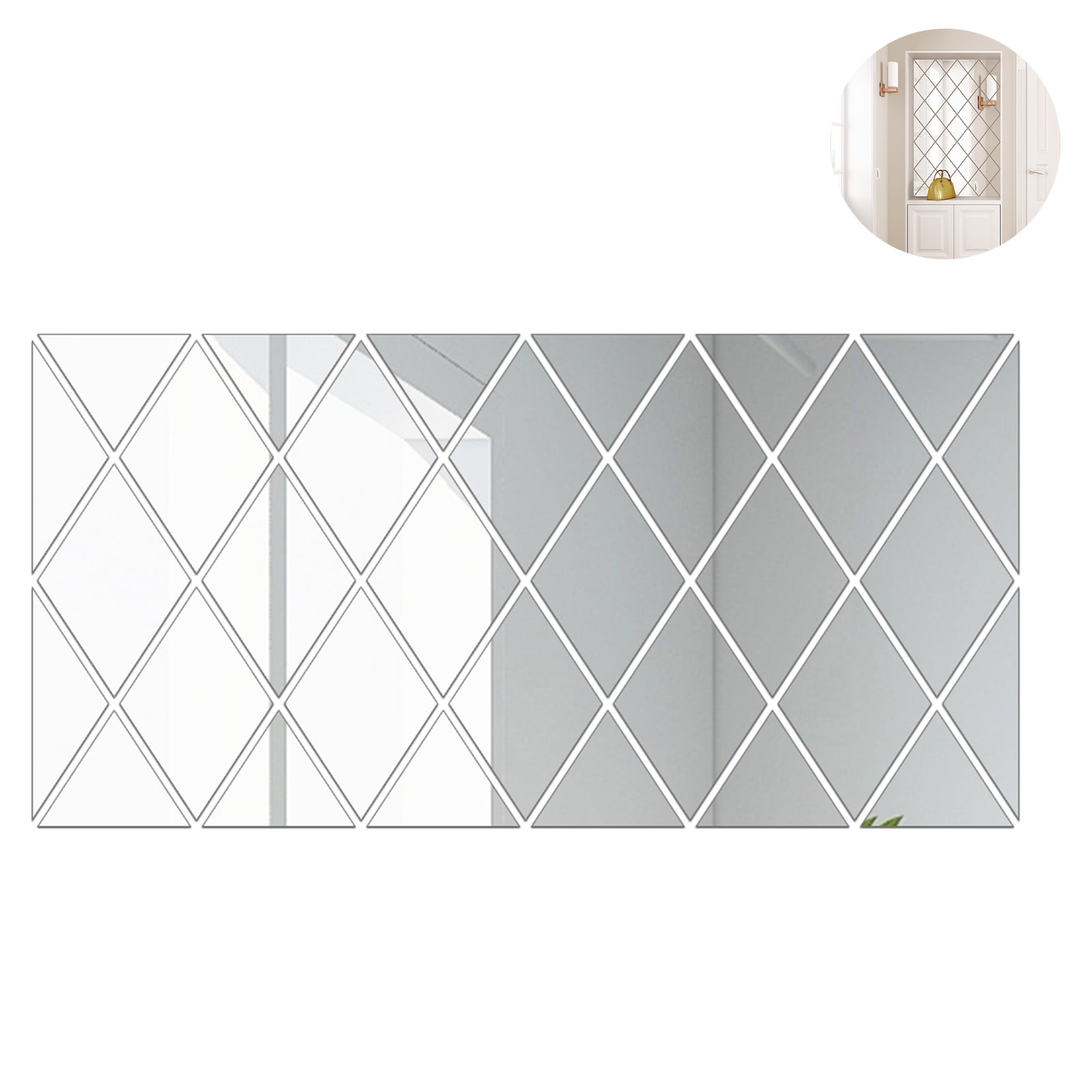 Click here for Mmirethe Mirror Wall Stickers 32pcs Diamond Shape... prices