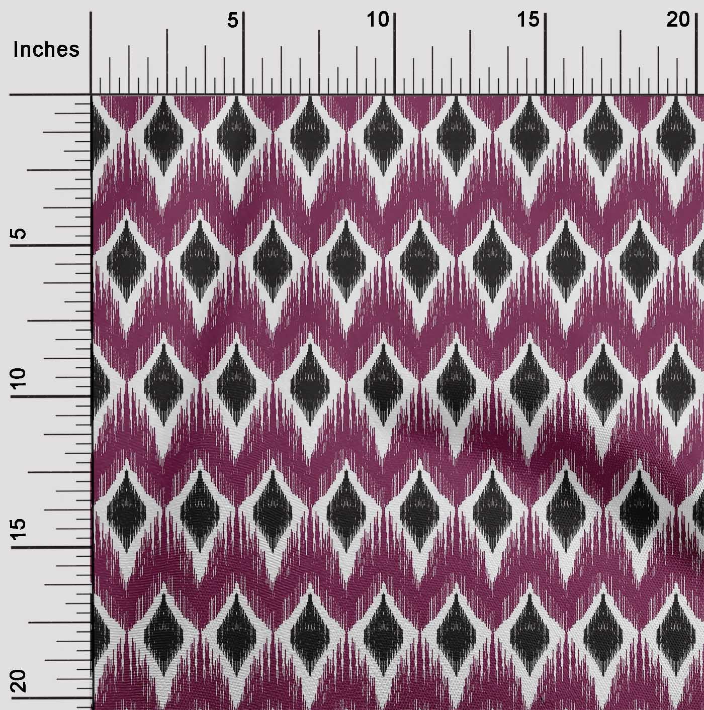 oneOone Cotton Silk Fabric Geometric Ikat Print Fabric By Yard 42 Inch ...