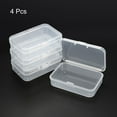 Uxcell 75x50x21mm Plastic Rectangular Clear Storage Container Box with ...